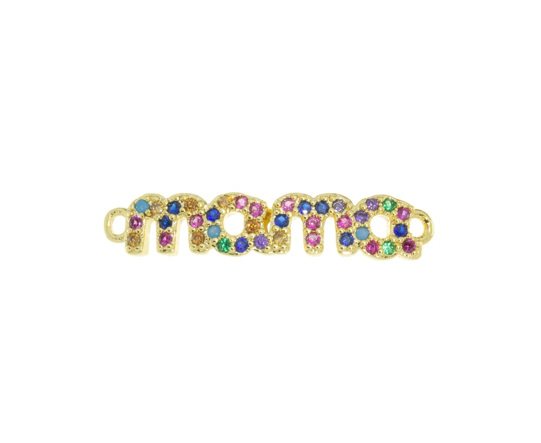 Mama Charm Connector for Bracelet,mama Word Monogram Connector Charm ...