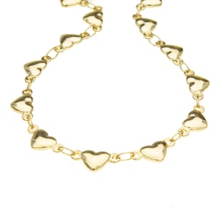 Dainty Gold Heart Chain,heart Link Chain,heart Chain for Necklace ...