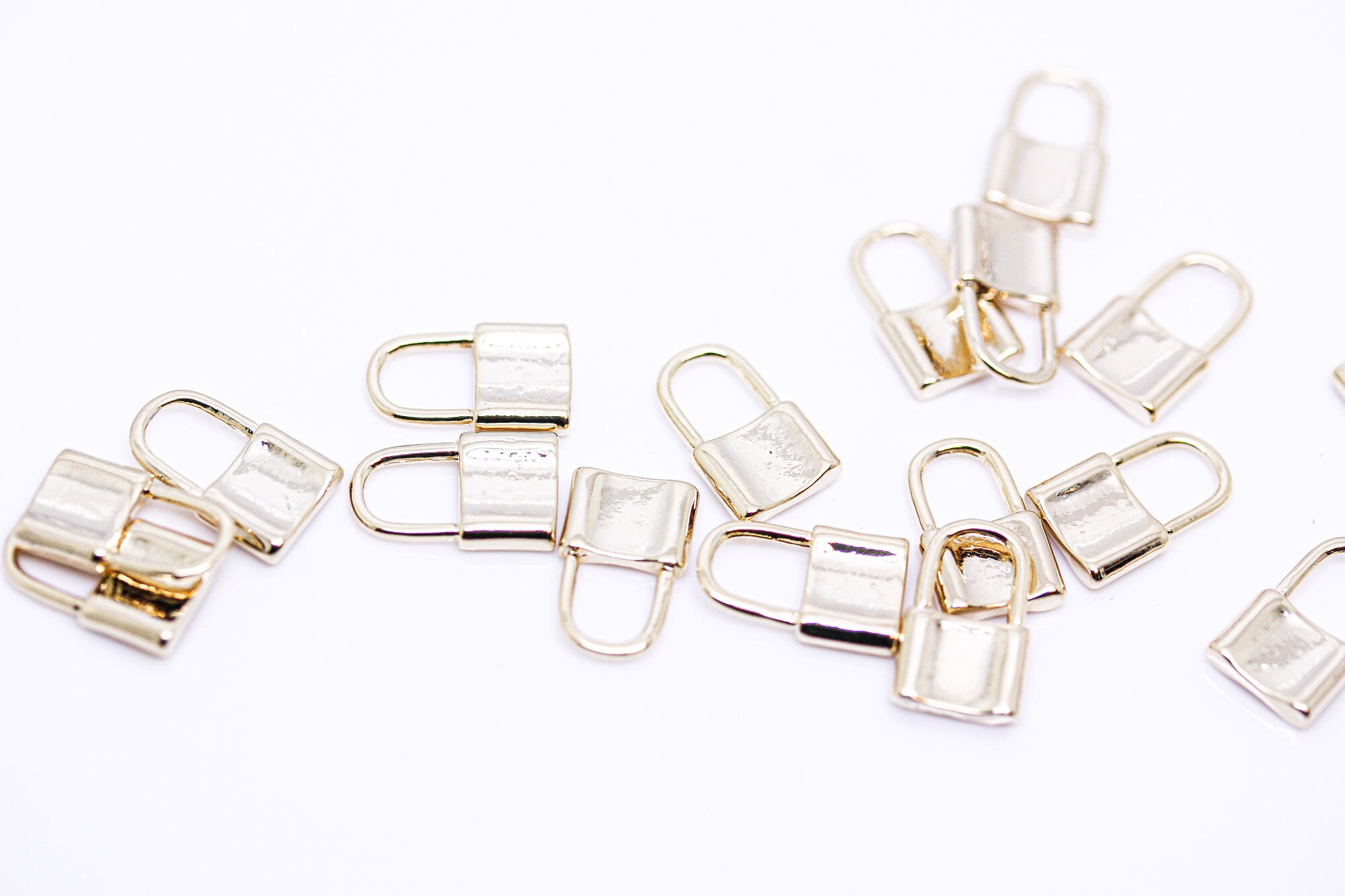 Gold or Silver Padlock Charm Small Medium or Large 1 Pc 10 - Etsy