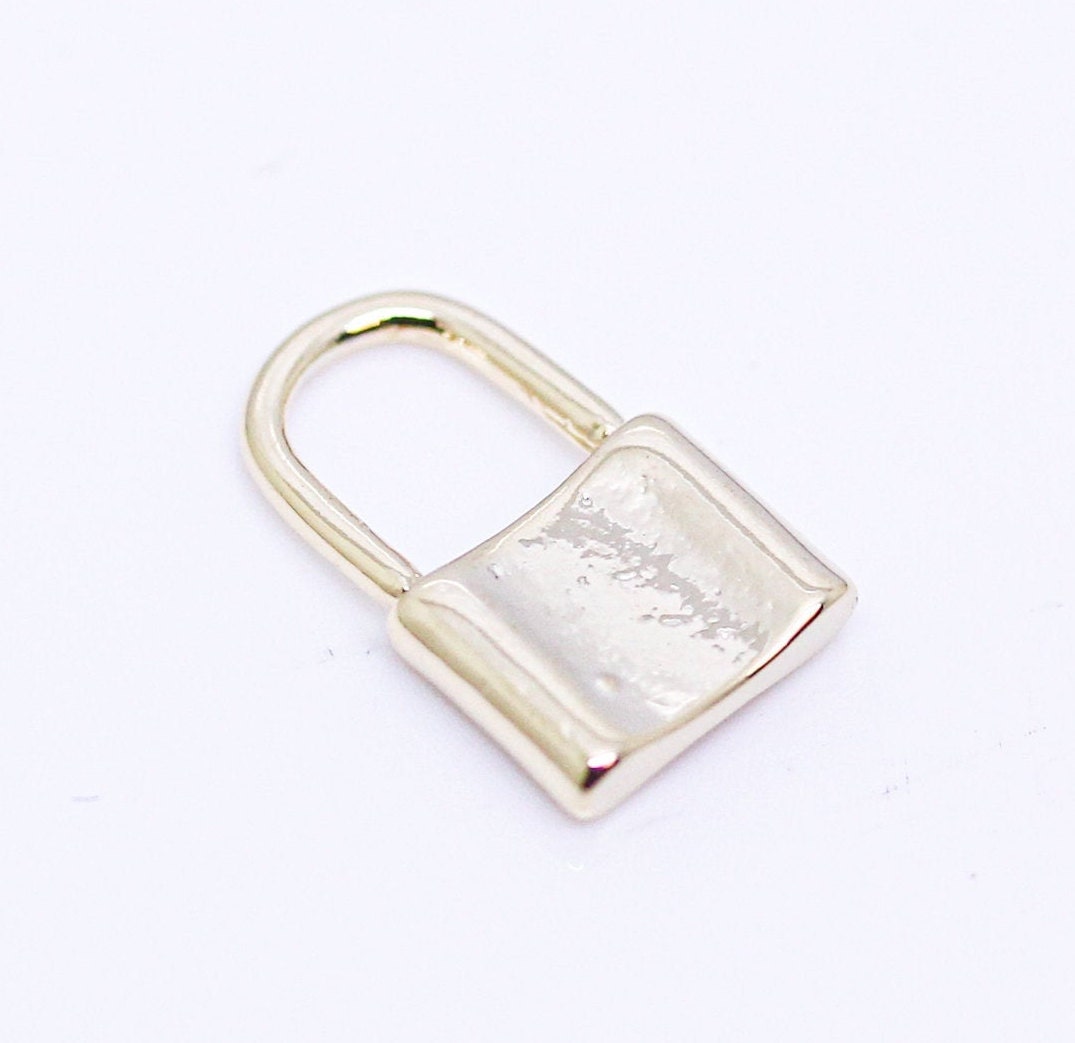 Gold or Silver Padlock Charm Small Medium or Large 1 Pc 10 - Etsy