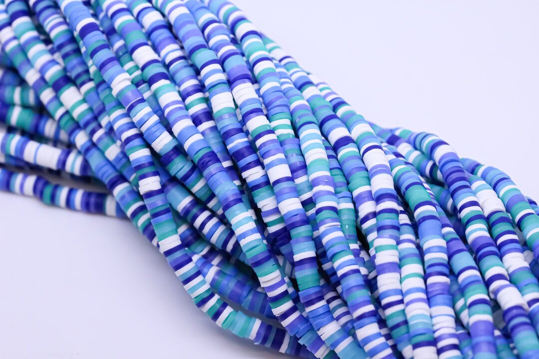 4mm Turquoise Blue Rainbow Color Hue Mix Wheel Beads, Rainbow Wheel ...