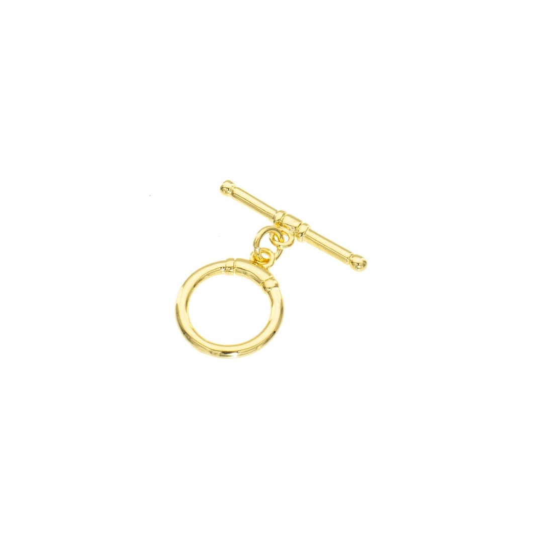 Gold Toggle Clasp Set,gold Circle Toggle Clasp ,round Toggle Clasp for ...