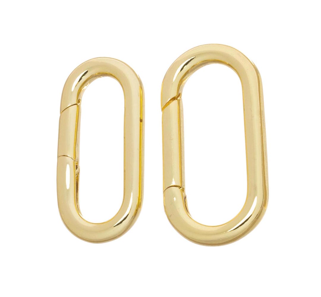 Gold Small or Large Carabiner Push in Gate Clasp,spring Gate Gold Clasp ...