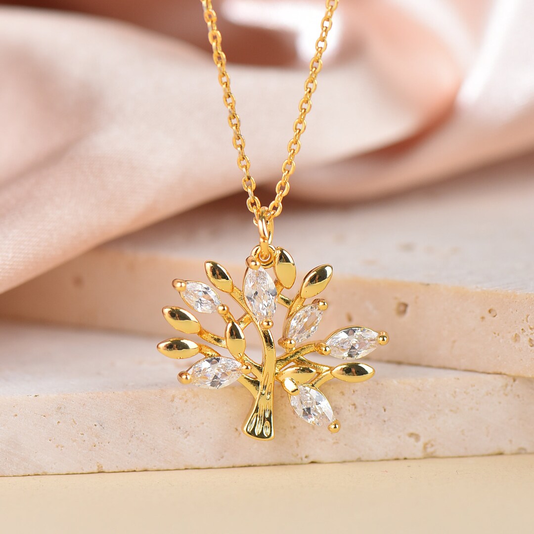 14K Tree of Life Charm,gold Tree Pendant,very Detailed Tree Necklace ...
