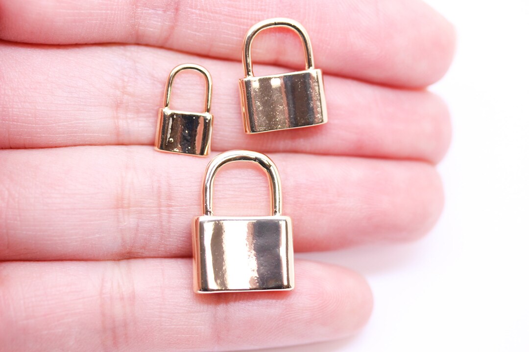 Gold or Silver Padlock Charm, Small, Medium or Large, 1 Pc, 10 Pcs, 50 ...