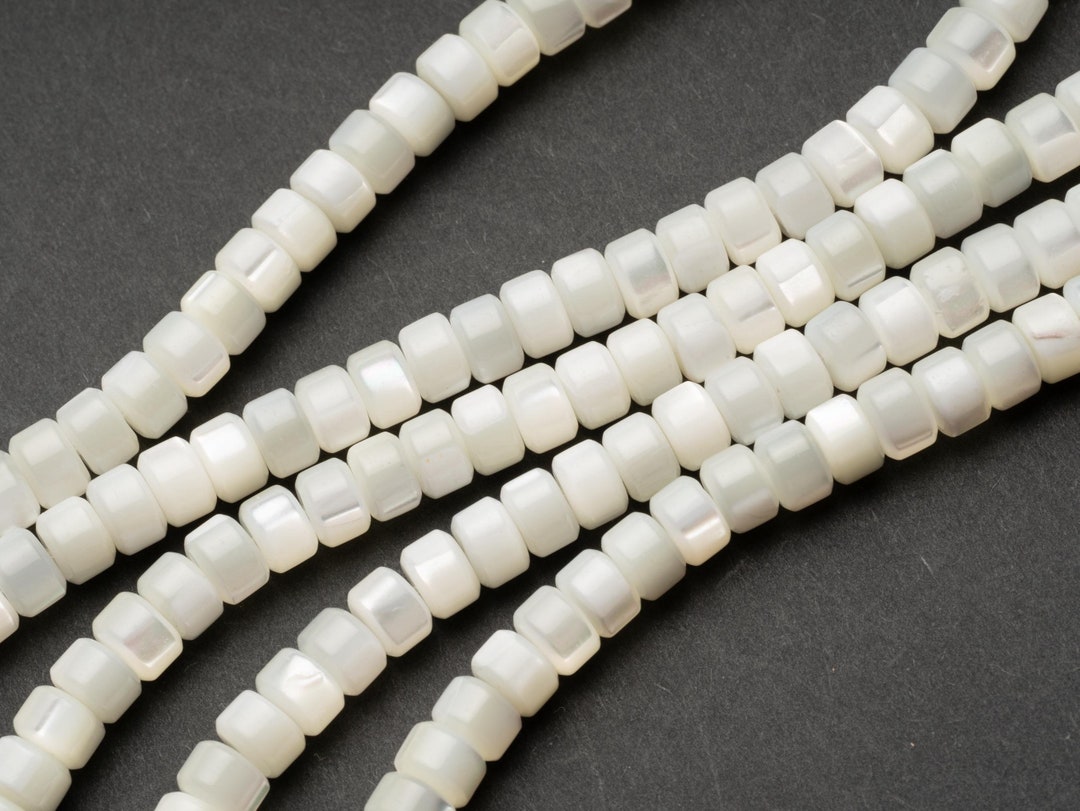 Natural White TROCHUS Shell Heishi BEADS Strand for Making Jewelry ...