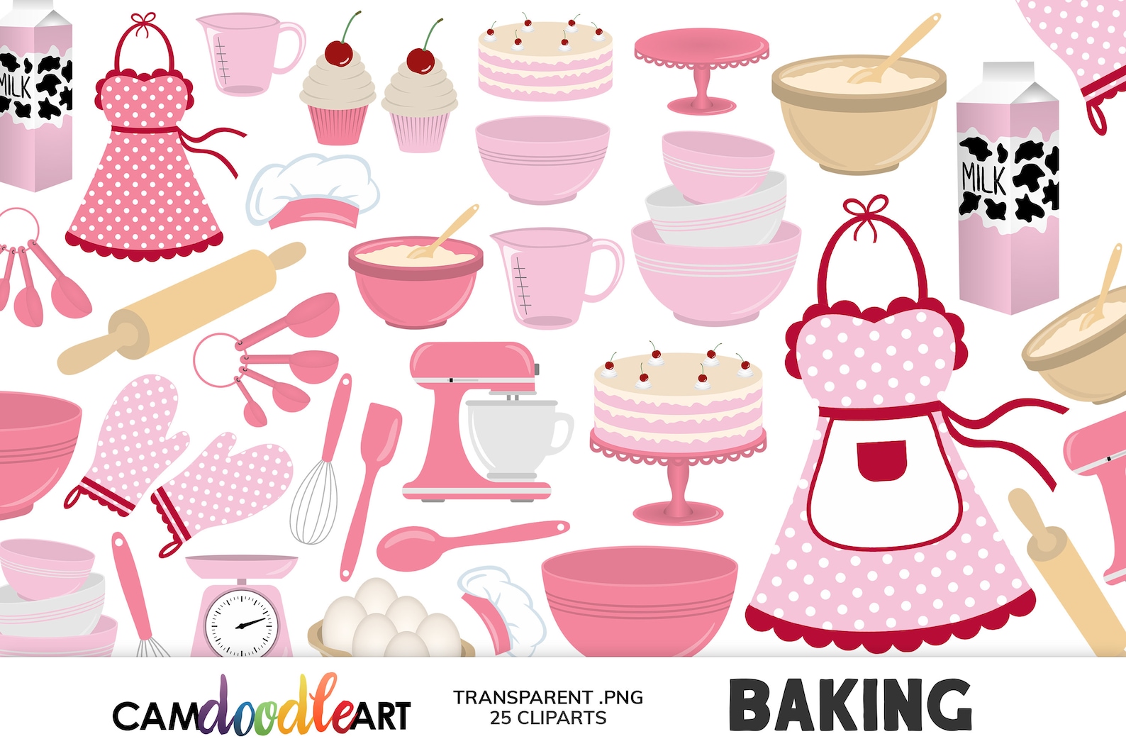 Baking Clipart, Cooking Clipart, Hand Drawn Clip Art, Bowl Clipart ...