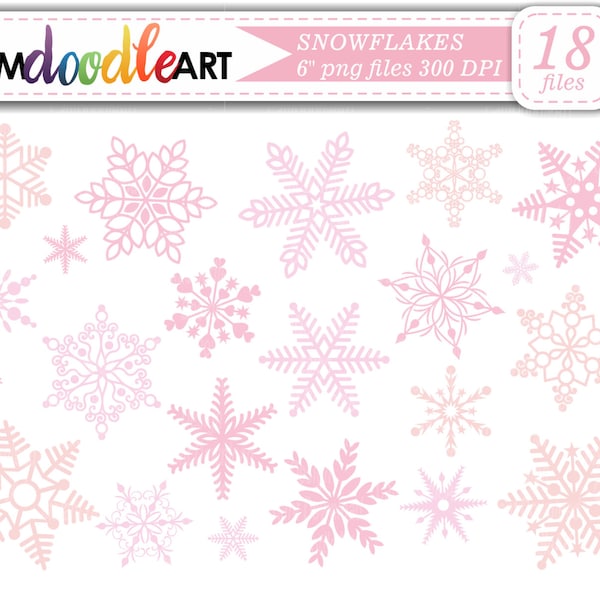 Pink Snowflakes - Etsy