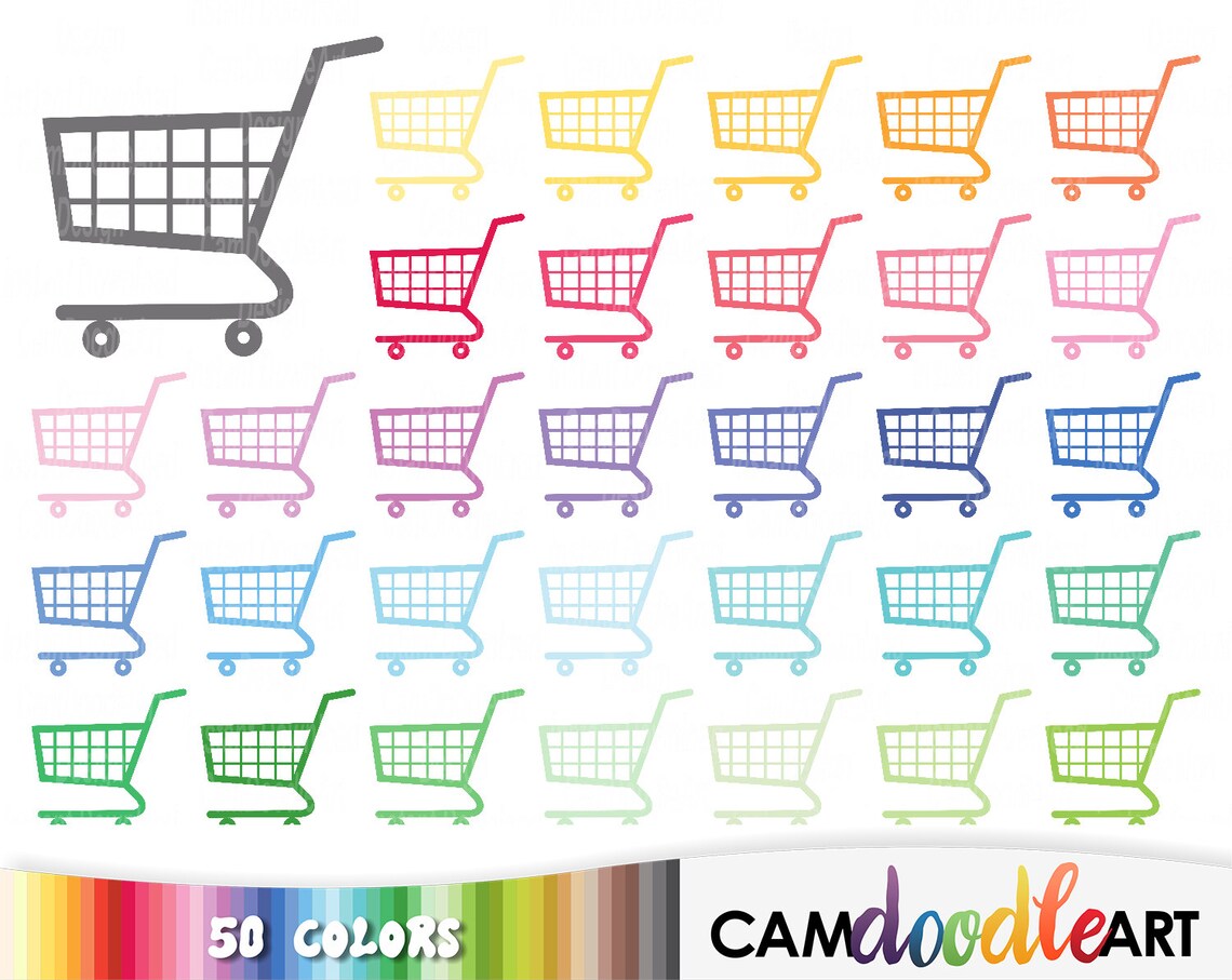 50 Shopping Cart Clipart,grocery Shop Basket,grocery Shop Trolley,shopping Cart Icon ...