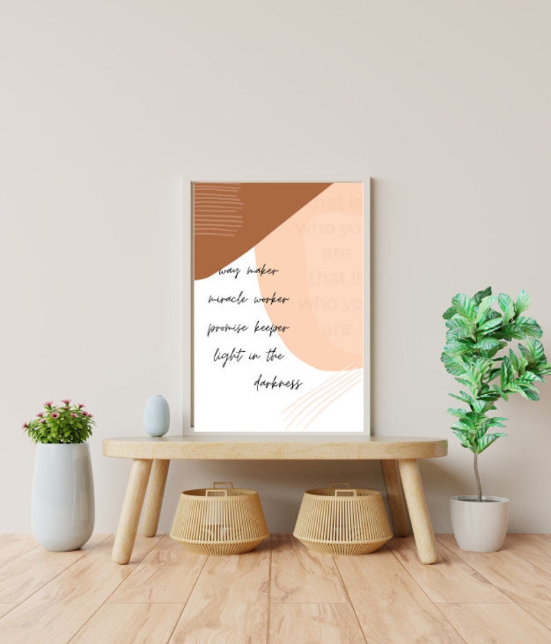 Way Maker Print 2, Christian Wall Print, Modern Wall Decor, Simple Wall ...