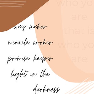 Way Maker Print 2, Christian Wall Print, Modern Wall Decor, Simple Wall ...