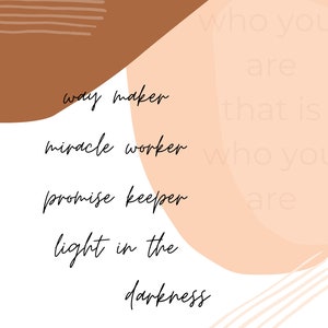 Way Maker Print 2, Christian Wall Print, Modern Wall Decor, Simple Wall ...