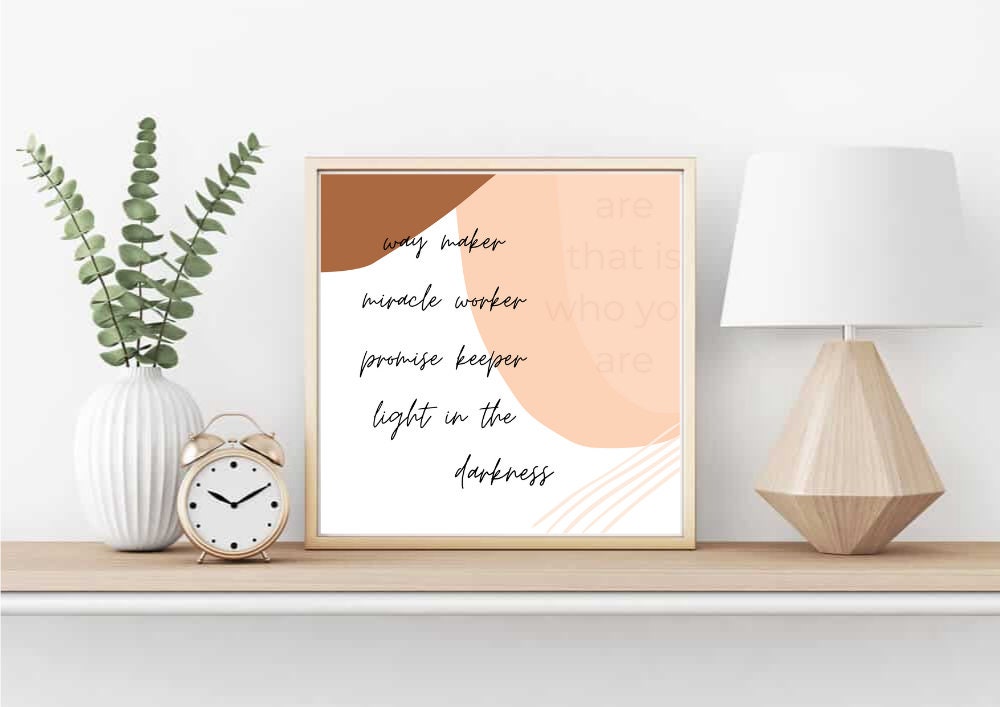 Way Maker Print 2, Christian Wall Print, Modern Wall Decor, Simple Wall ...