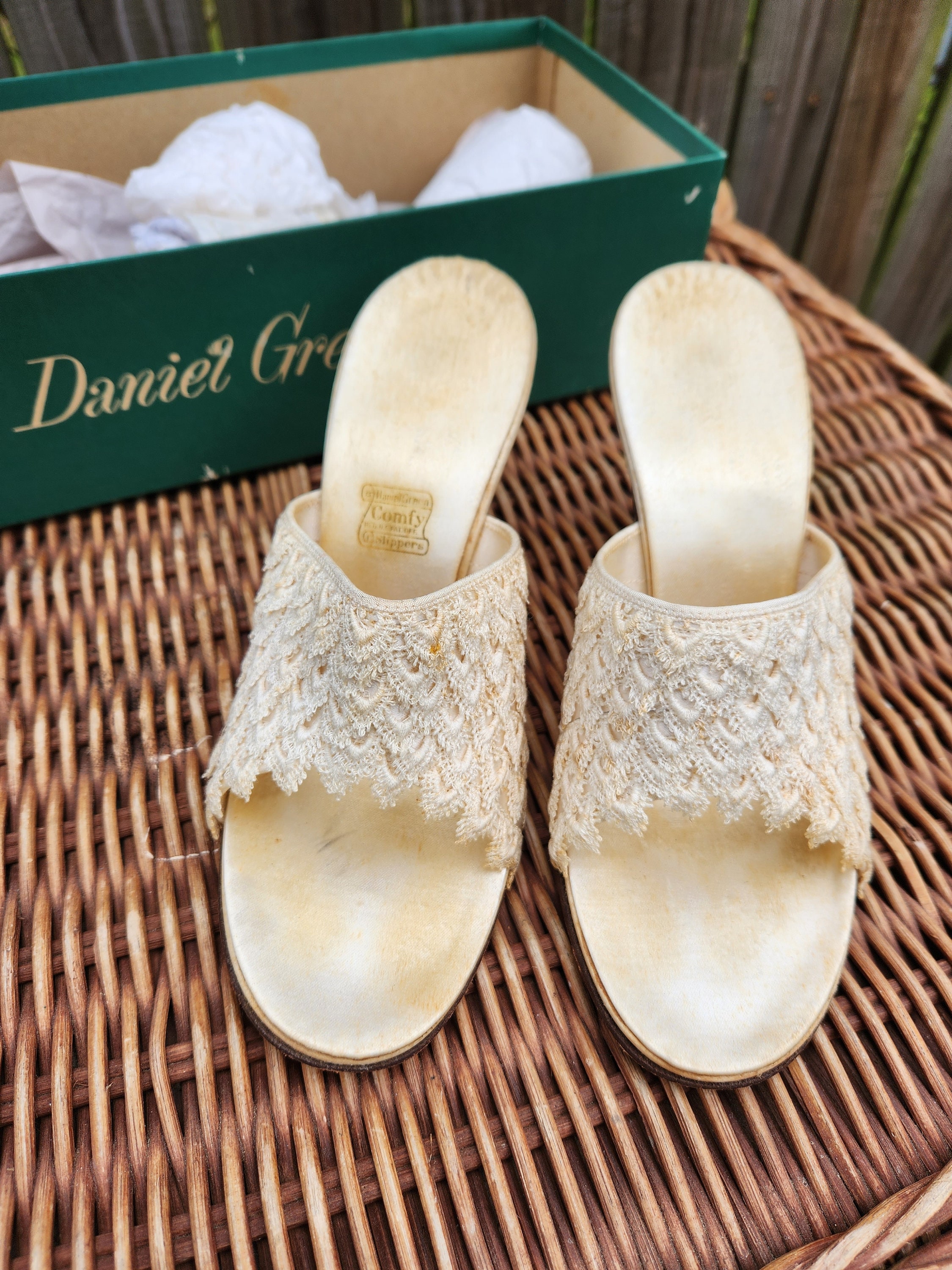 Vintage 1960's Daniel Green Crochet Heels - Etsy