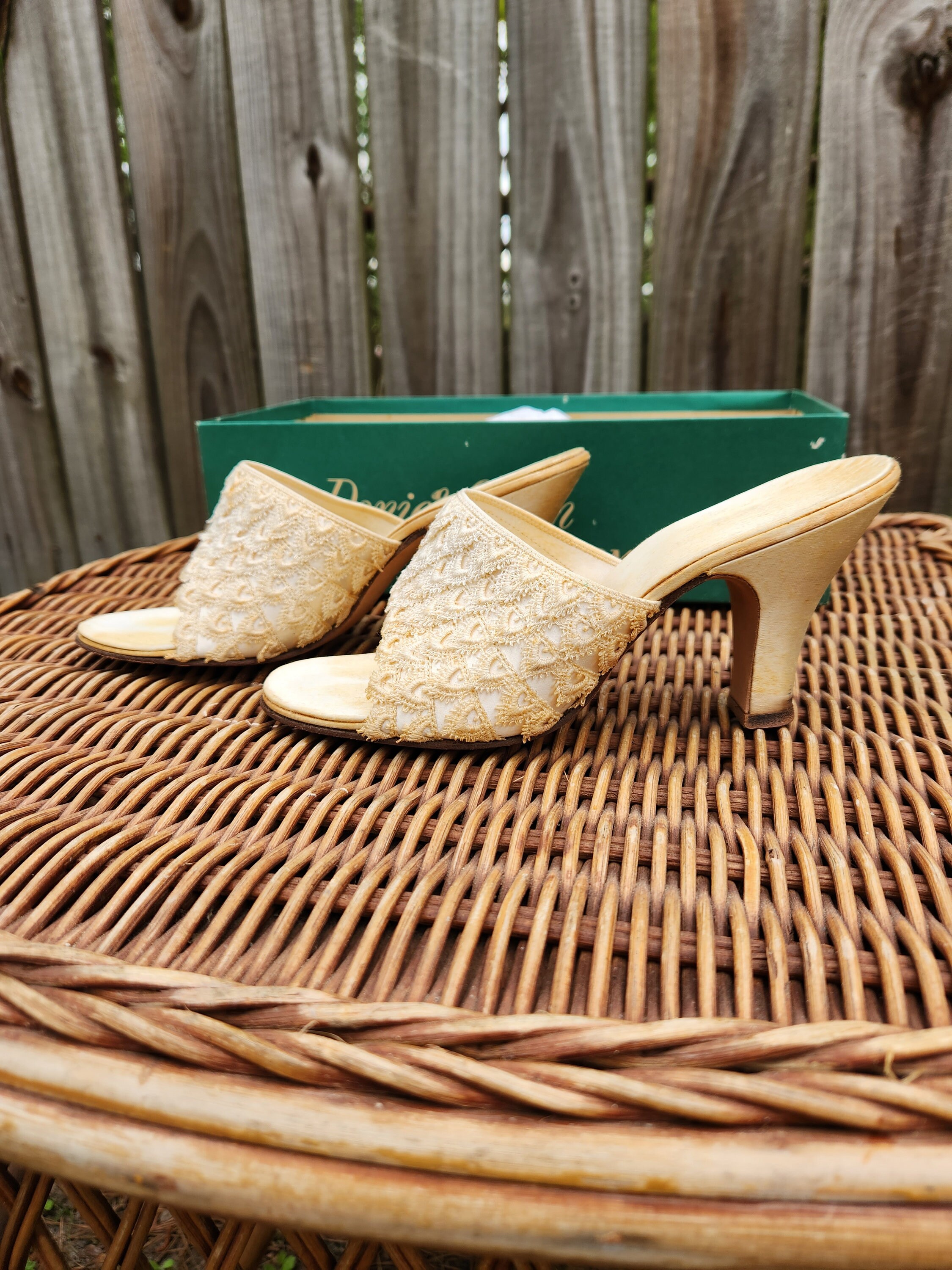 Vintage 1960's Daniel Green Crochet Heels - Etsy