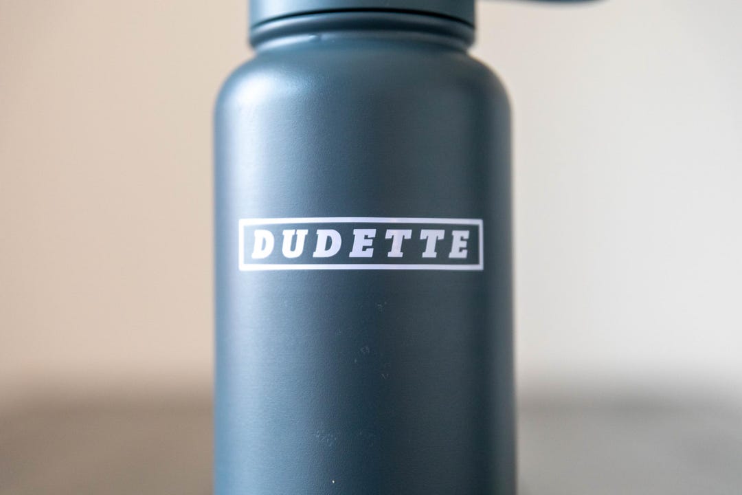 Dudette Vinyl Decal – Funny Aesthetic Sticker for Laptop, Water Bottle ...