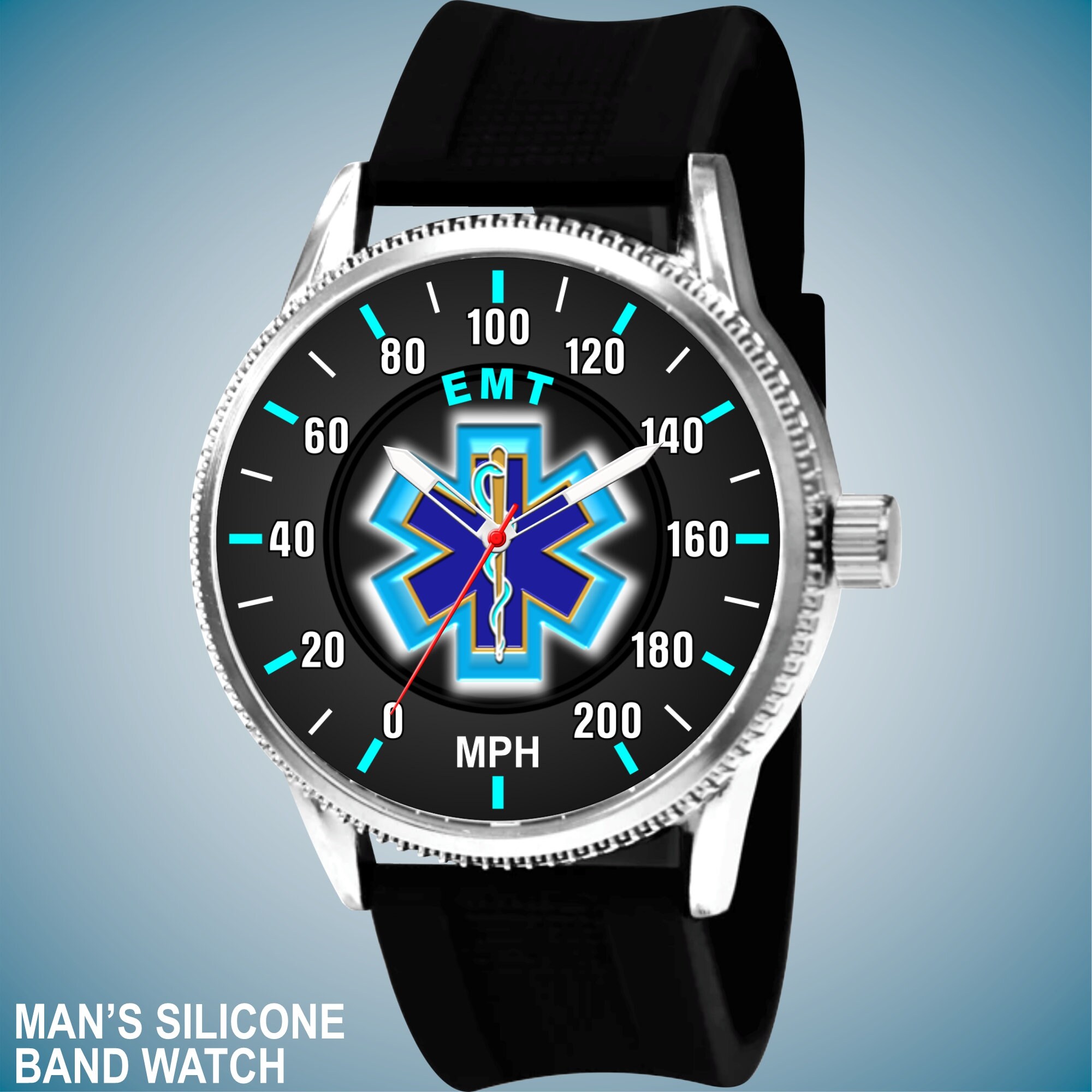 Choice of EMS, EMT or Paramedic Watch Star of Life Cross 1st Responders ...