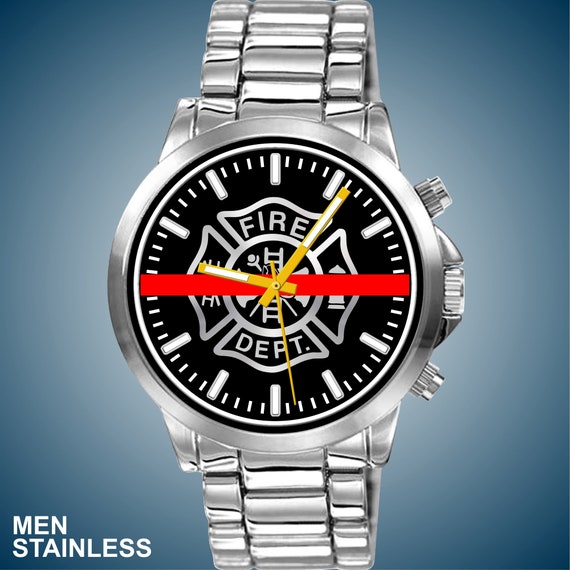 Men Thin Line Watches for Medical Firefighters Police Force | Etsy