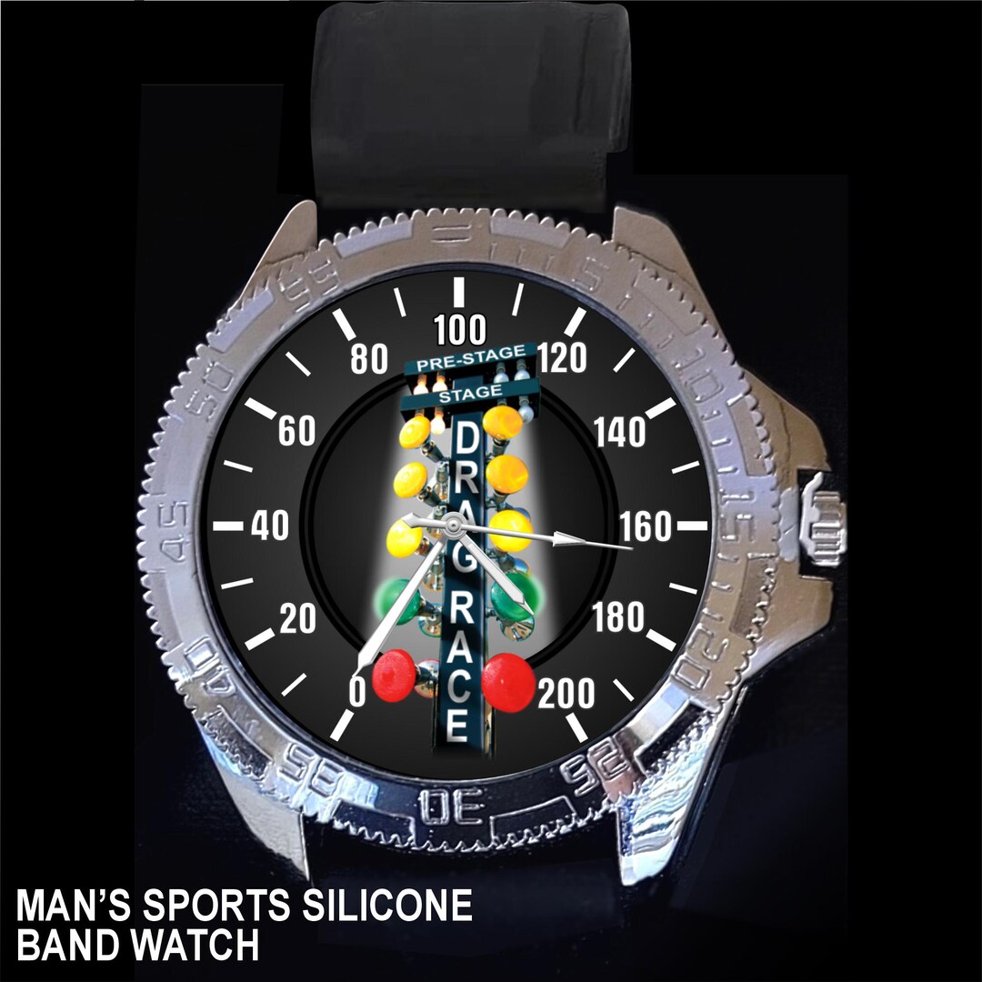 Dragstrip Drag Race Christmas Tree Countdown Lights 200 MPH Speedometer ...