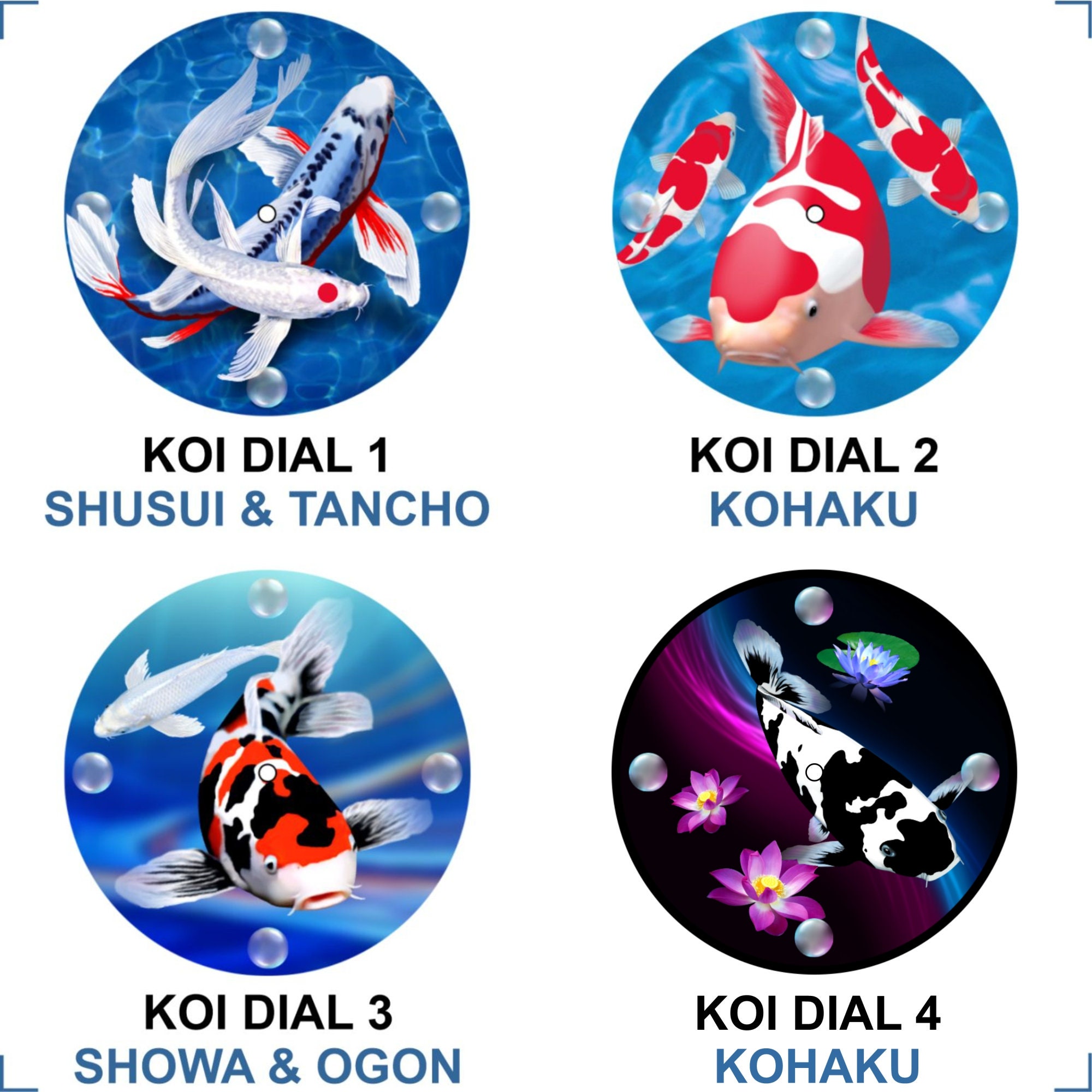 Women Koi Fish Watches, Choice of 1, 2, 3, 4 Dials and New Silver ...