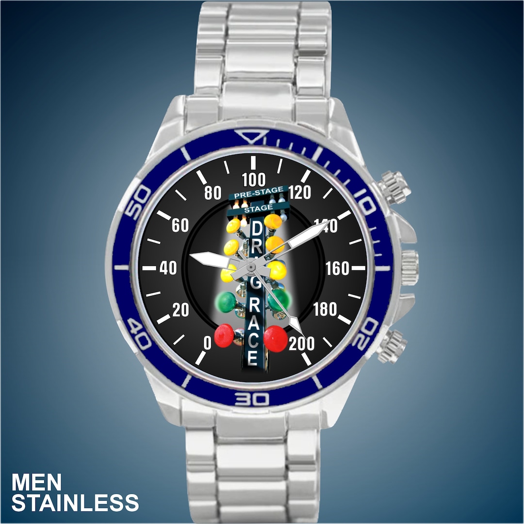 Dragstrip Drag Race Christmas Tree Countdown Lights 200 MPH Speedometer ...