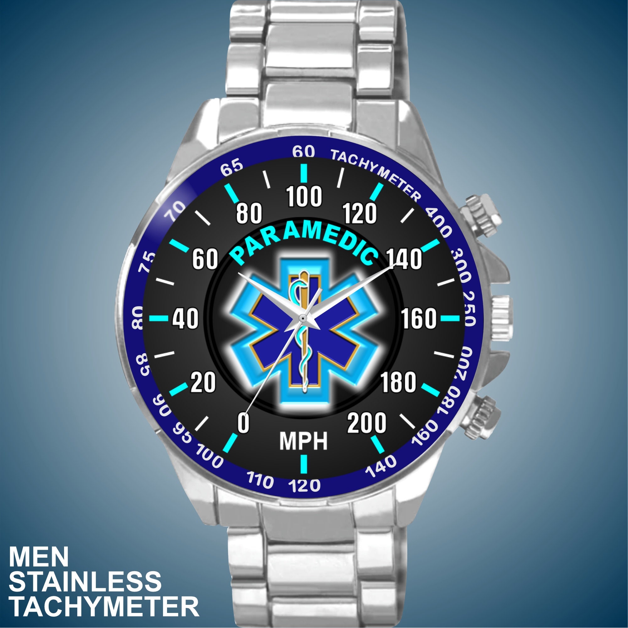 Choice of EMS, EMT or Paramedic Watch Star of Life Cross 1st Responders ...