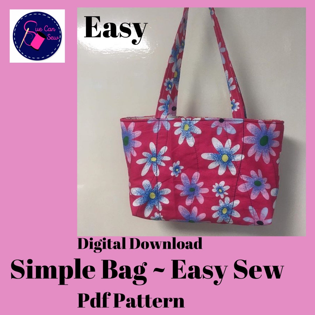 Easy Tote Bag Sewing Pattern PDF: Beginner-friendly, Medium Size - Etsy