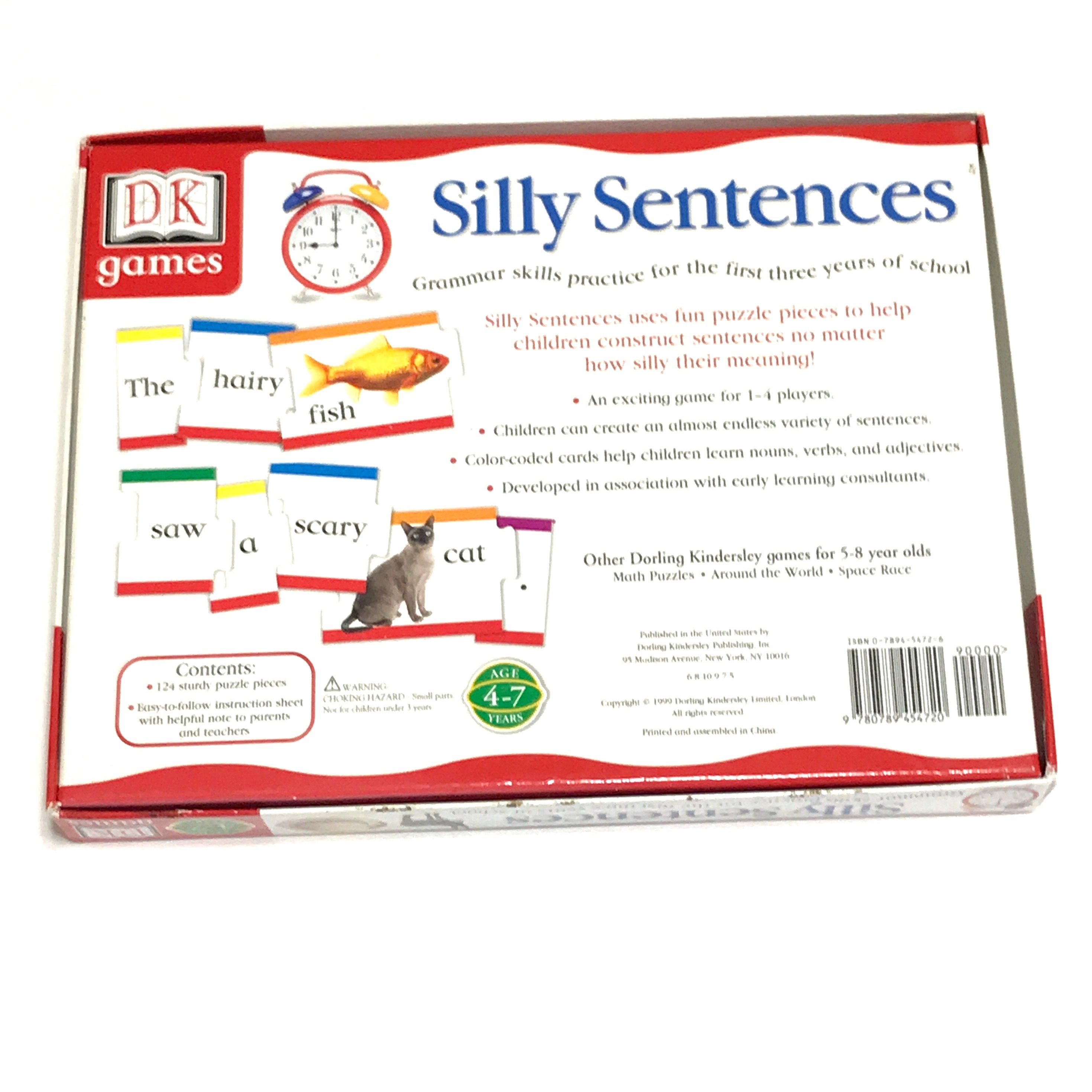 DK Games Silly Sentences Grammar Skills Practice Ages 4-7 Homeschool ...