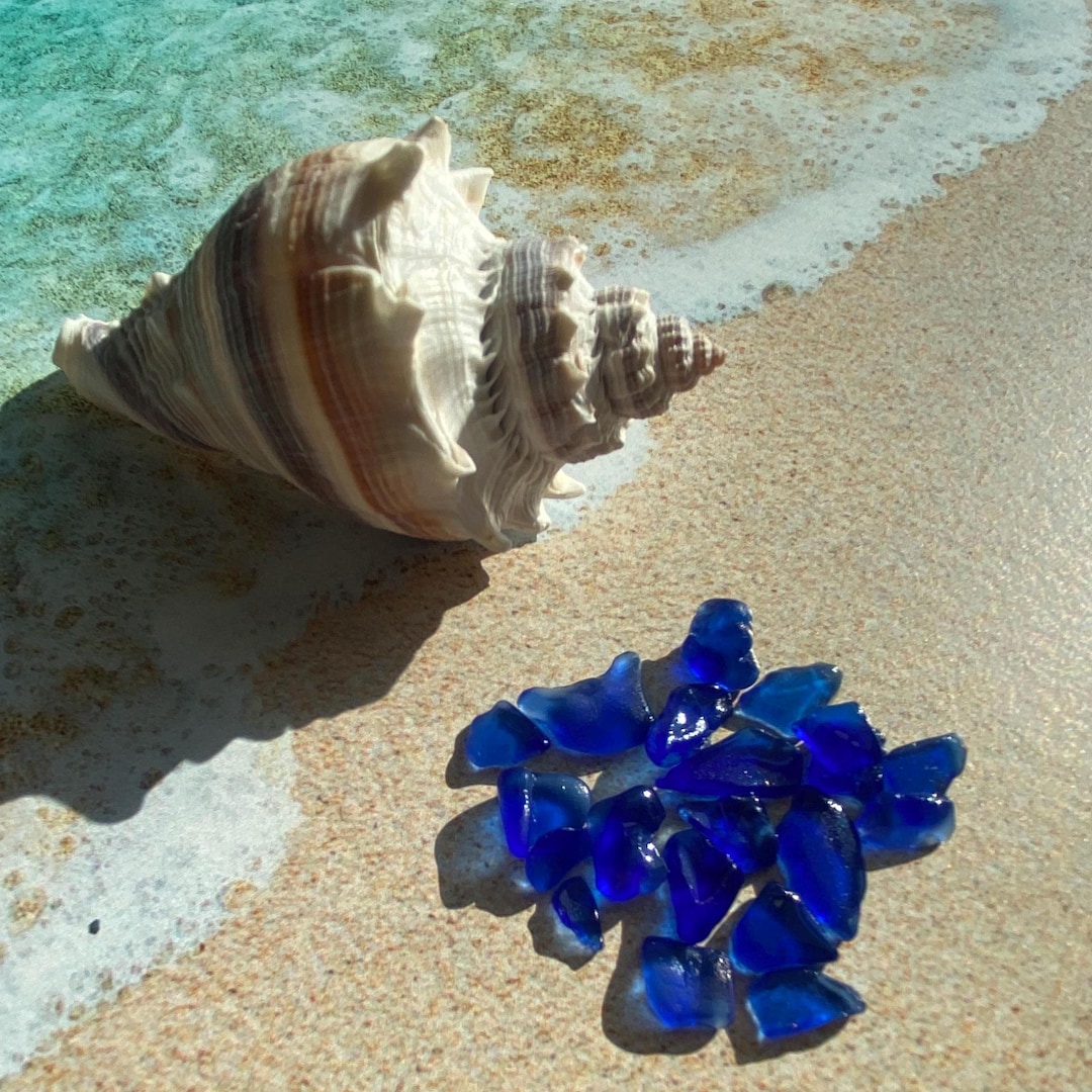 Cobalt Blue Sea Glass: Genuine Smooth Beach Glass for Crafts ...