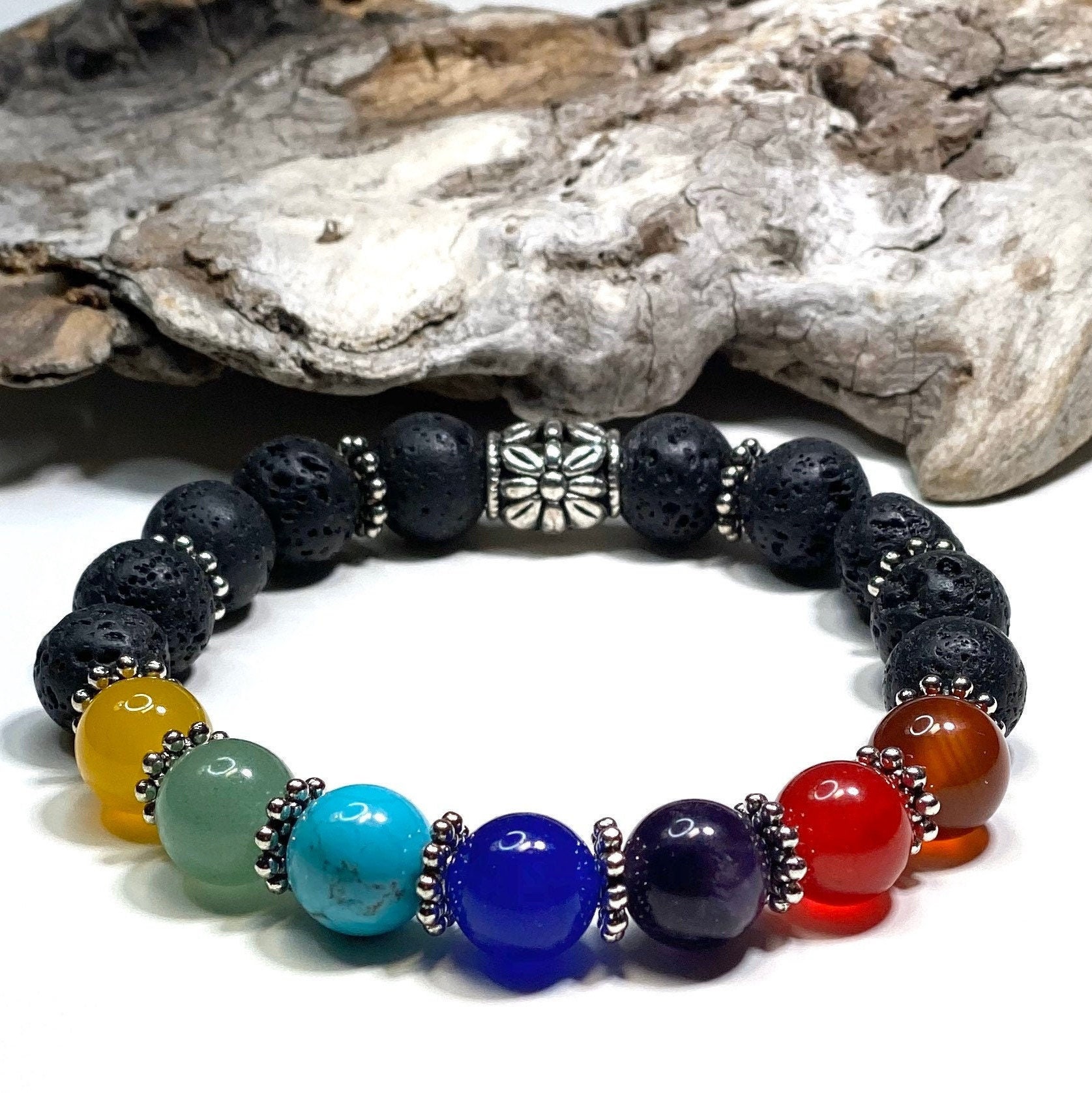 Gemstone Chakra Diffuser Bracelet Chakra Aromatherapy - Etsy