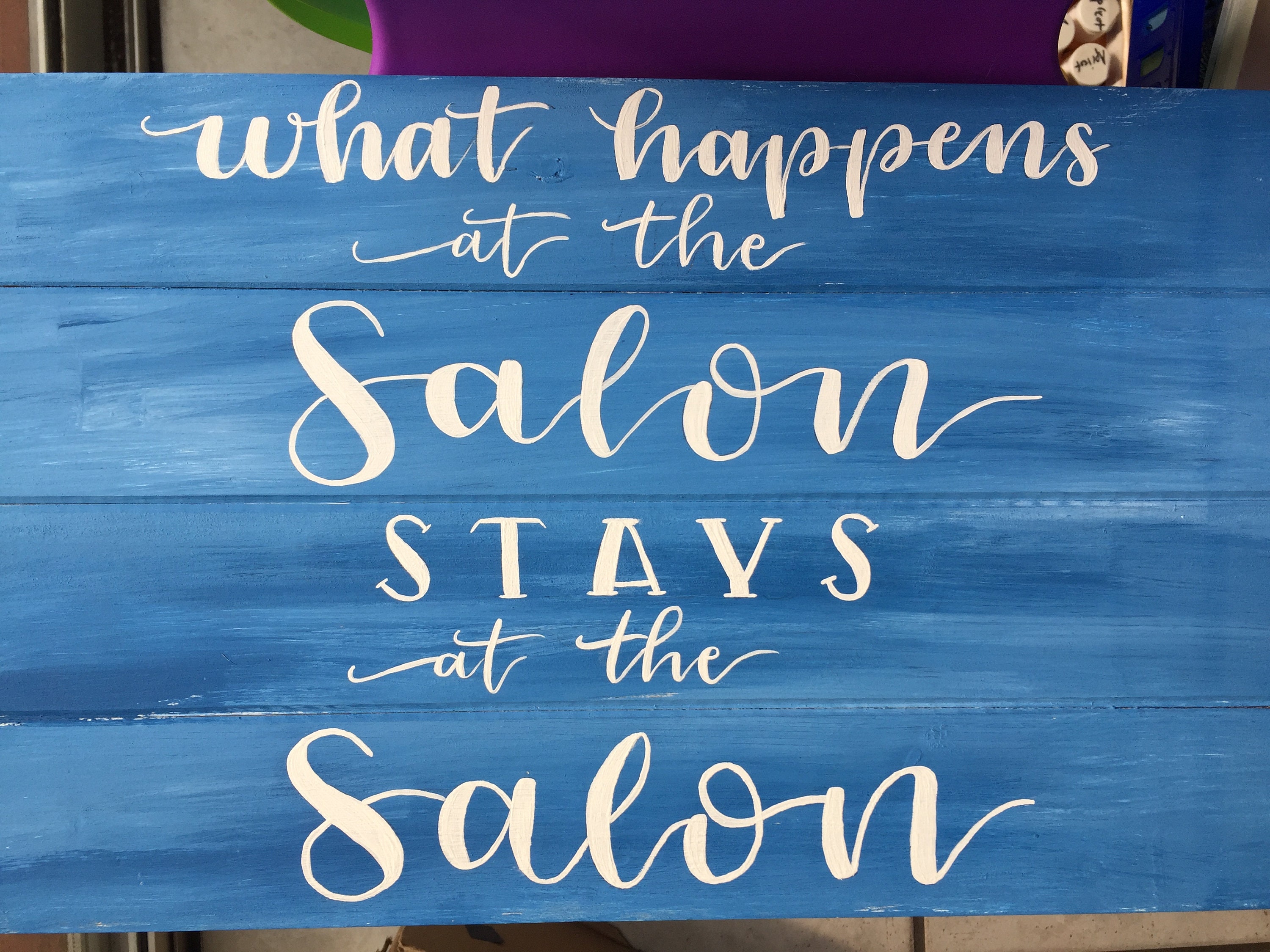 Hand Painted Wooden Sign - Etsy