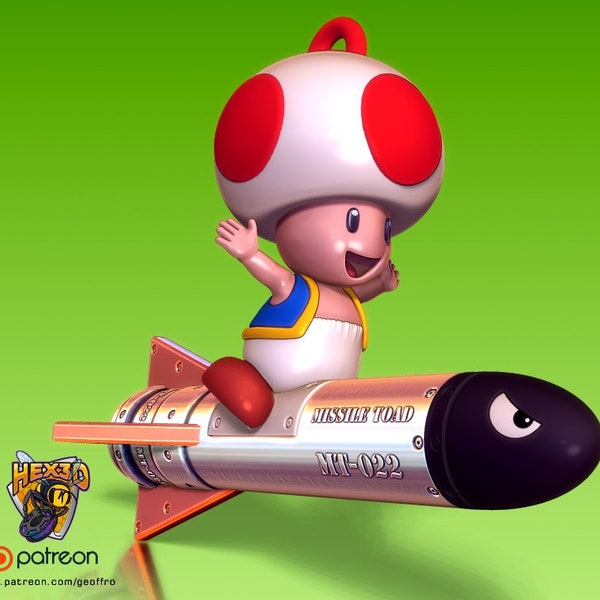 Missile Toad Mario - Etsy