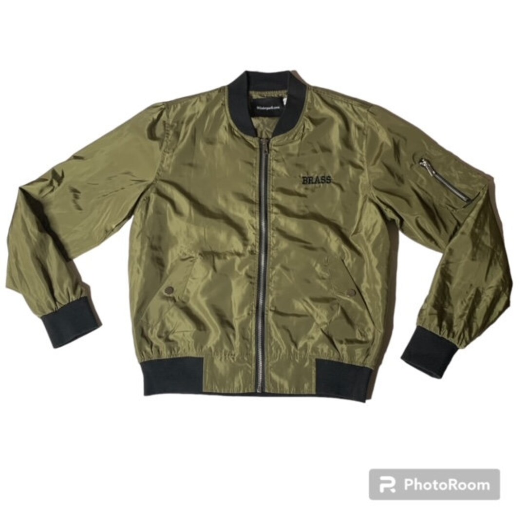 Brass Embroidered Olive Bomber Jacket / Marching Band / WGI / Trumpet ...