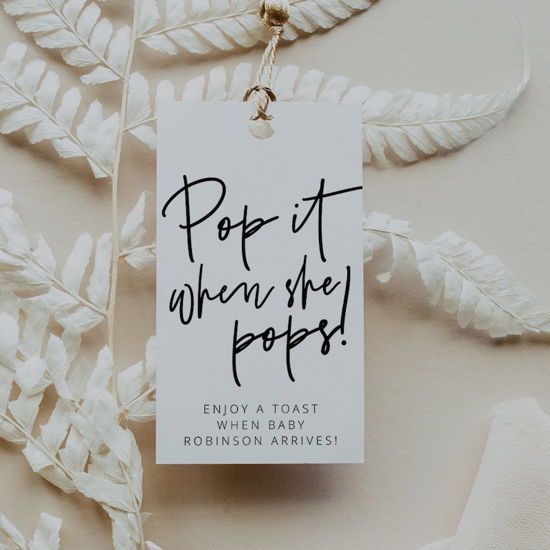 Pop When She Pops Labels - Etsy