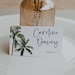 Palm Tree Place Card Template Printable Place Cards Tropical | Etsy