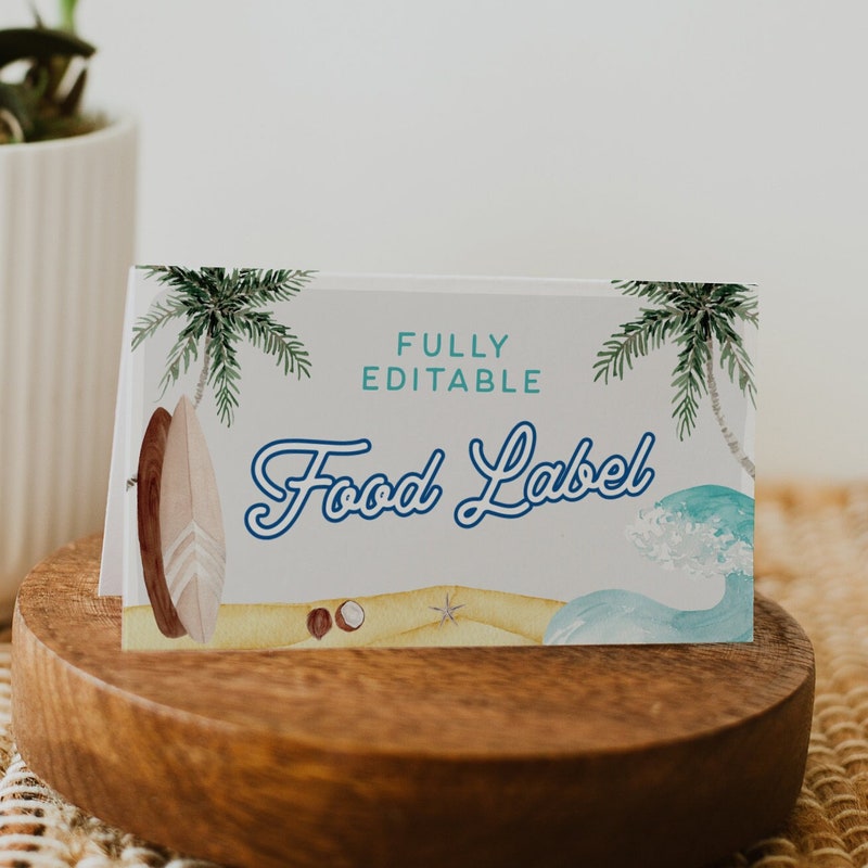 Beach Food Labels - Etsy