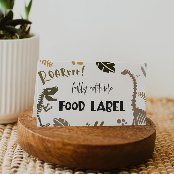 Dinosaur Party Food Labels - Etsy