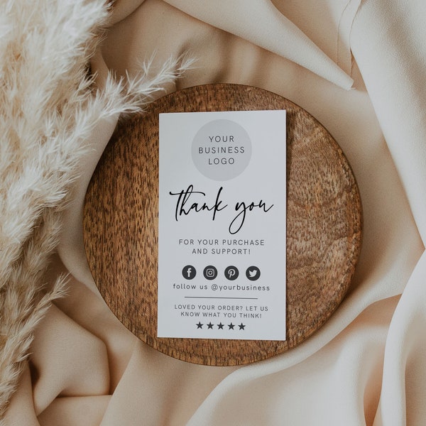 Product Thank You Card Template - Etsy