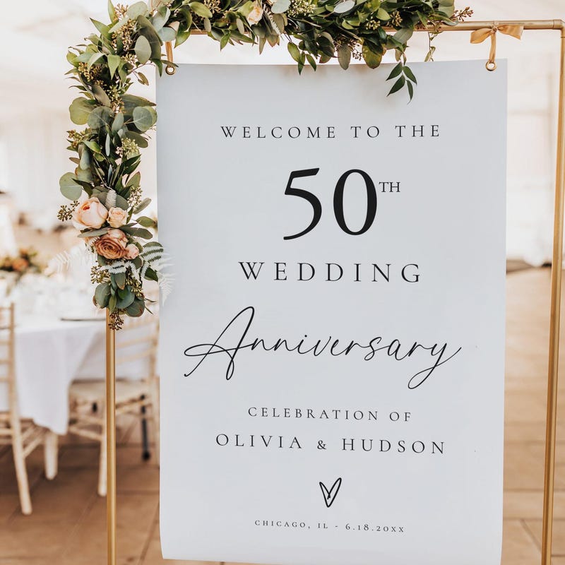 Anniversary Sign - Etsy