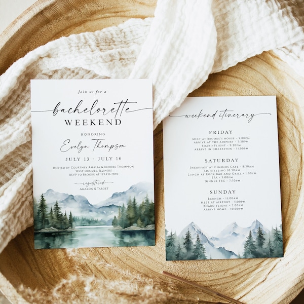 Mountain Invitation - Etsy