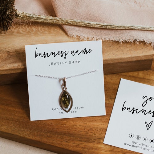 Necklace Display Card Printable Modern Minimalist Simple - Etsy