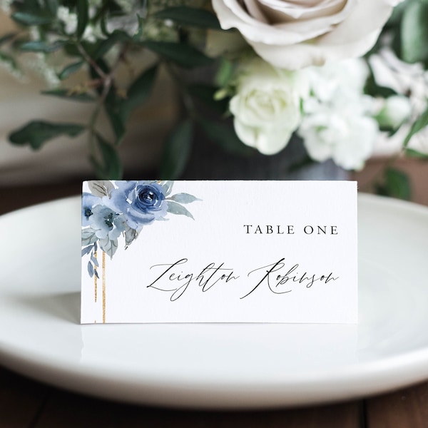 Blue Place Cards - Etsy
