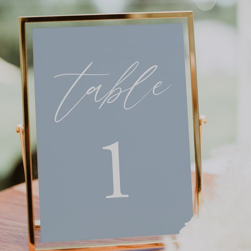 Dusty Blue Watercolor Save the Date Invitation Template | Etsy