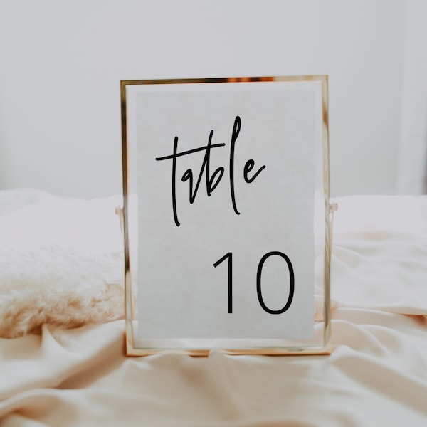 Table Number Cards - Etsy