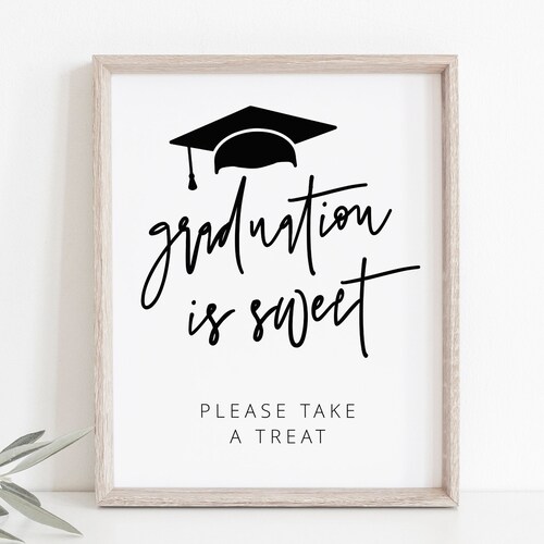 Graduation is Sweet Please Take a Treat Graduation Party - Etsy