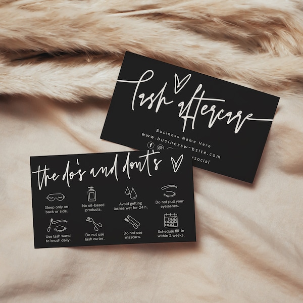 Eyelash Extension Business Cards - Etsy