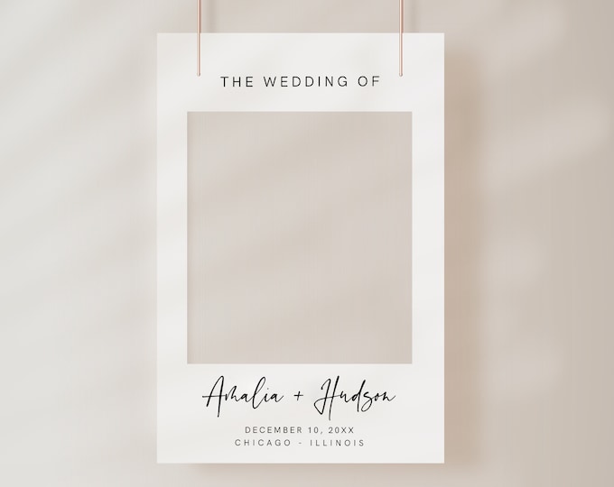 Minimalist Photo Frame Prop Frame Printable, Photo Booth Prop ...