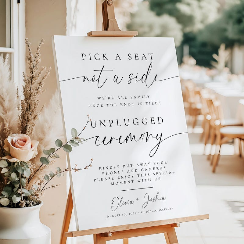 Unplugged Ceremony Sign - Etsy