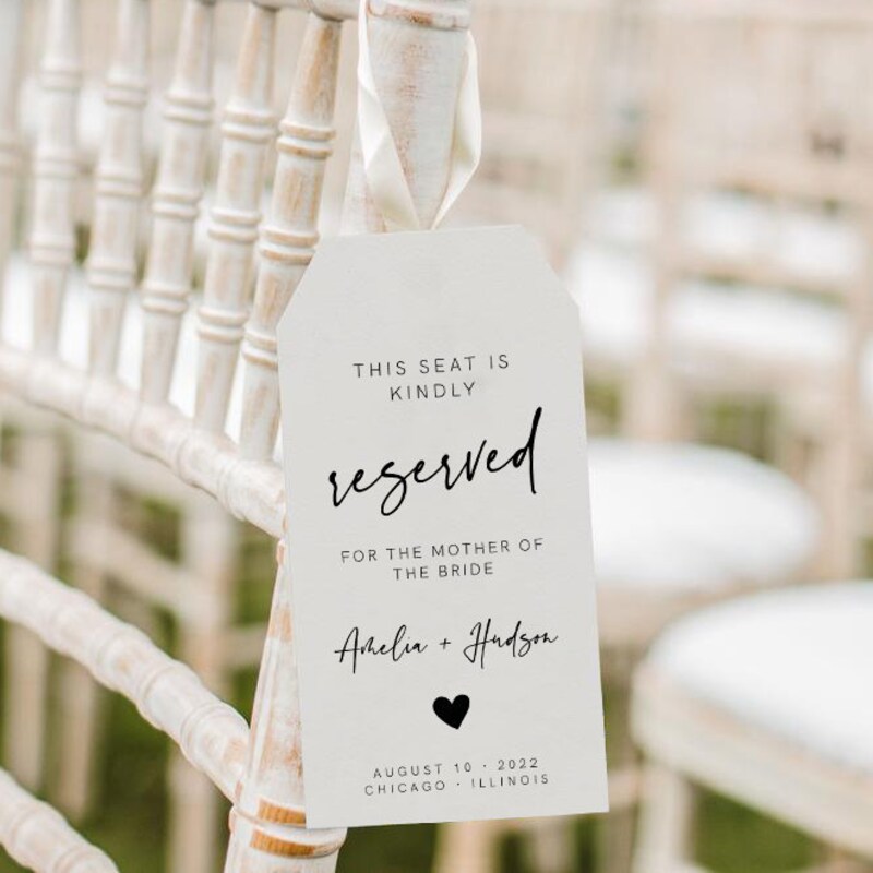 Bride and Groom Chair Signs - Etsy