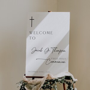 Communion Welcome Sign Template, Modern Communion, Welcome Sign ...